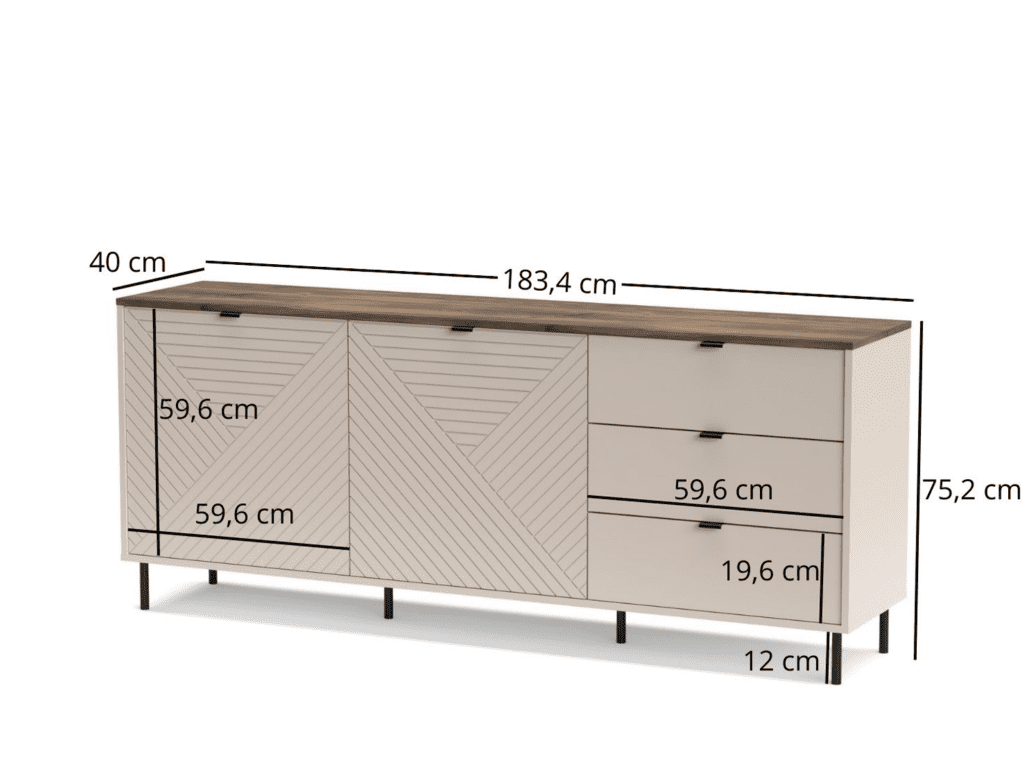 Komoda Evo KOM2D3S - Vitorog promet - Nameštaj, dnevne sobe, kreveti, stolice, ugaone garniture
